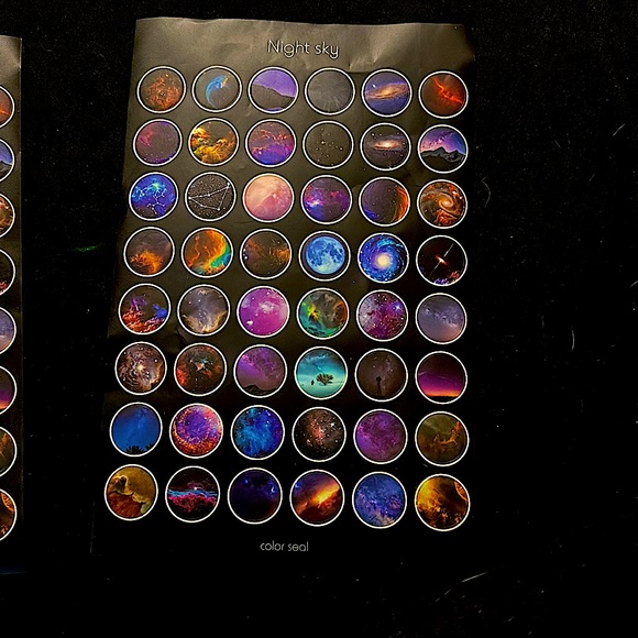 Office | Night Sky Circle Stickers | Poshmark